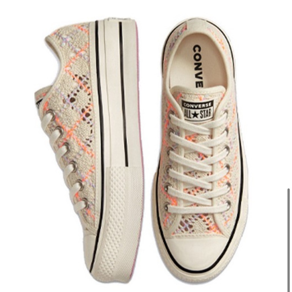 New-Converse Chuck Taylor-8.5-Boho Crocheted Platform… - Gem